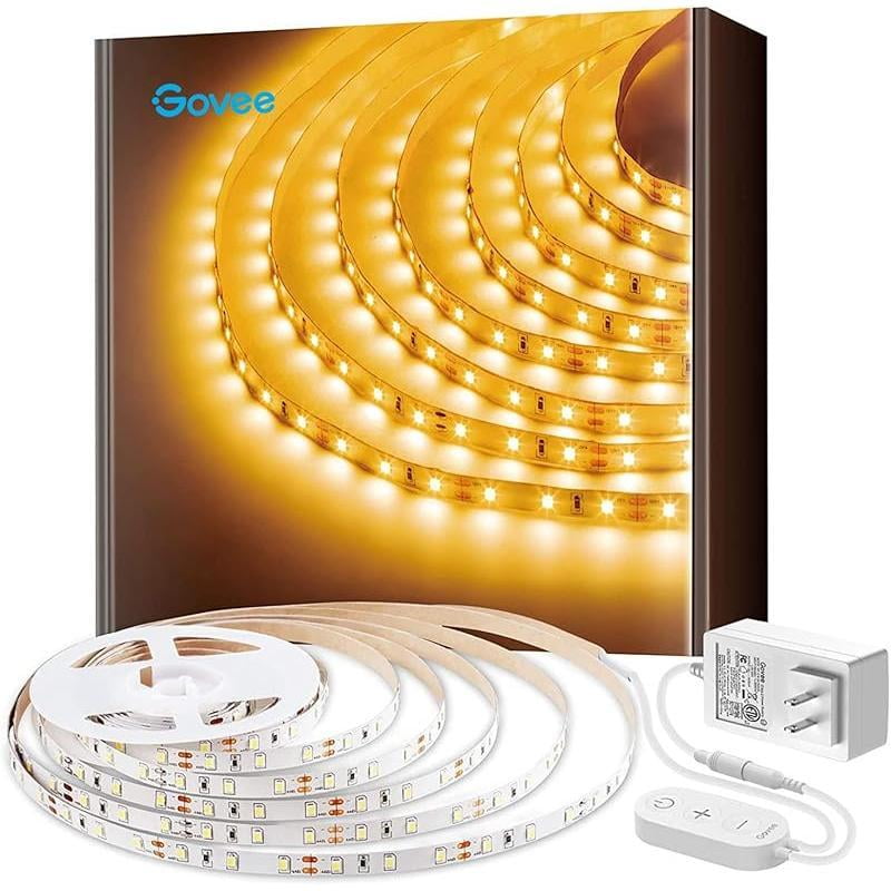 Warm White LED Strip Lights, Bright 300 LEDs, 3000K Dimmable Light ...