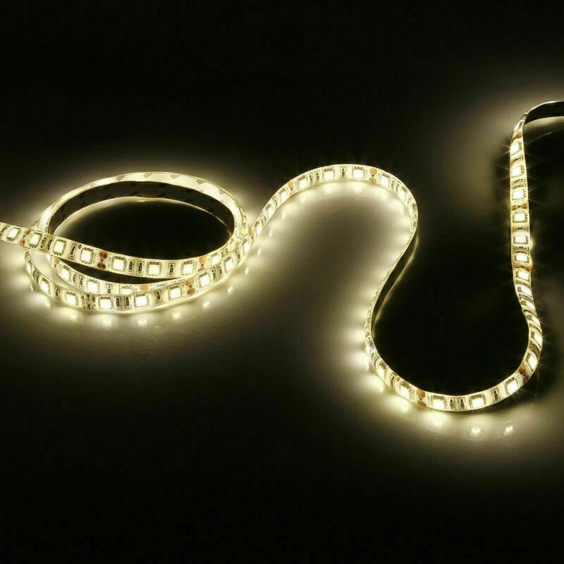 Warm White Led Strip Light 5050 Smd Waterproof Tape Light Dimmable 300 ...