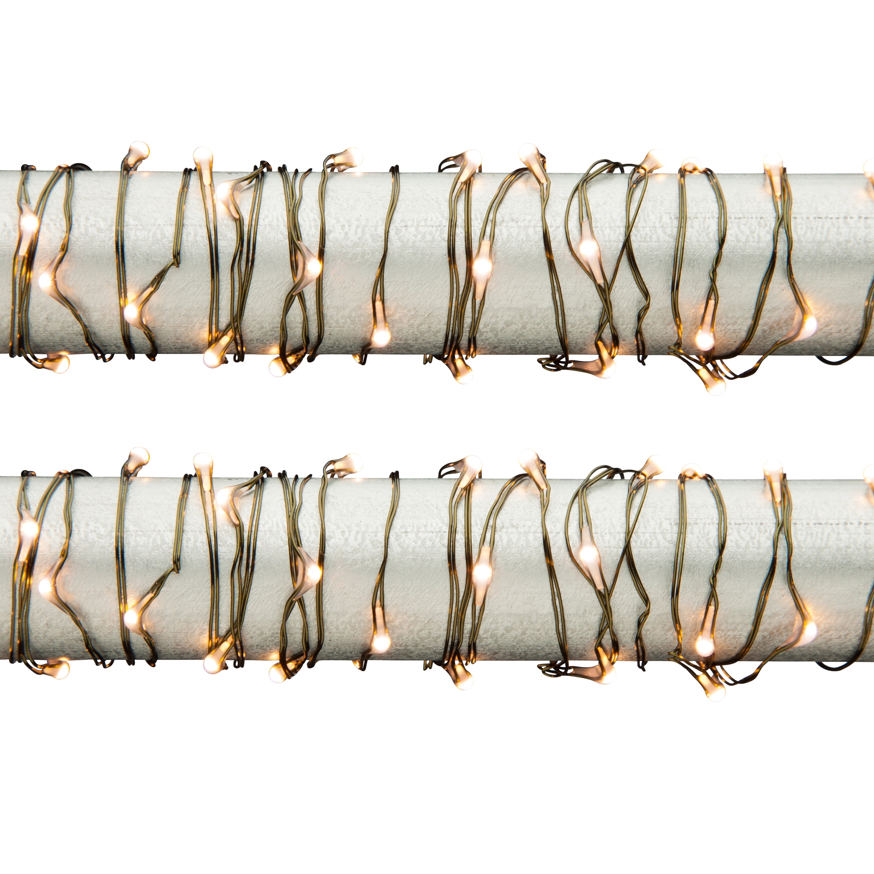 Warm White Micro LED Light String on Black Wire (Set of 2) - Walmart.com