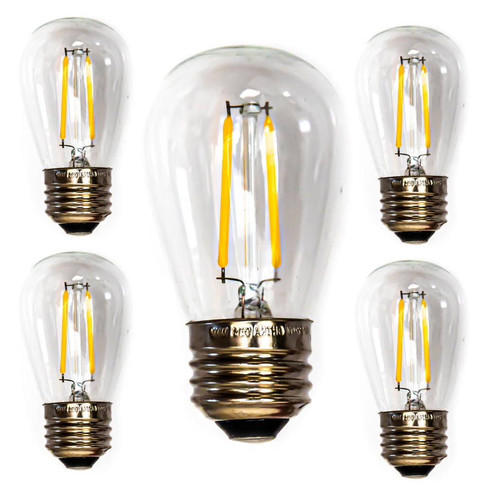 Warm White - S14 LED Filament Bulbs - Box of 5 - Walmart.com