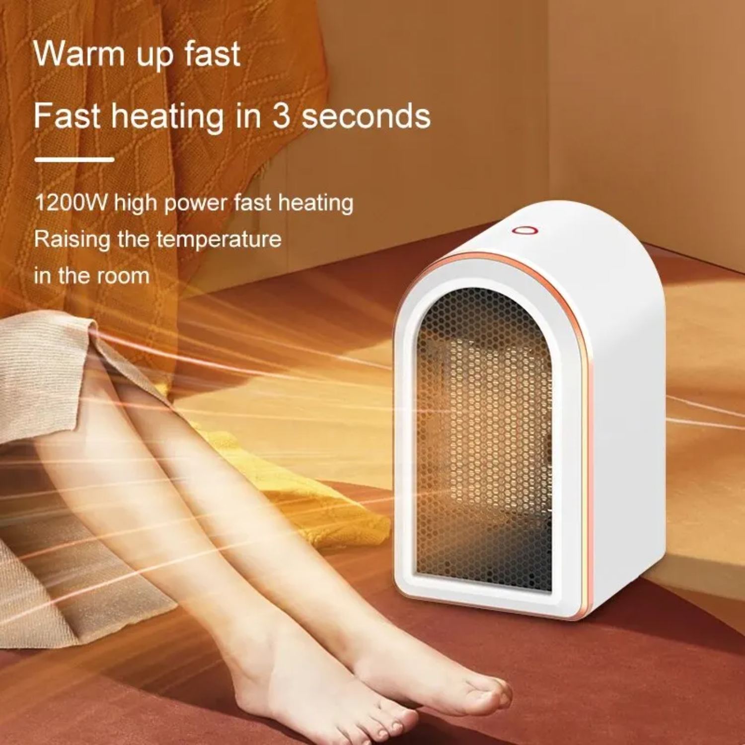 Warm Winter 220V Portable 1200W Ceramic Room Heater Office Desktop Fan ...
