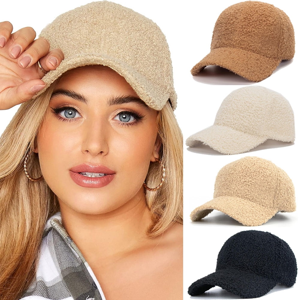 Warm-Winter Baseball-Caps Teddy-Fleece Faux-Lamb-Wool Hip-Hop Cap for ...