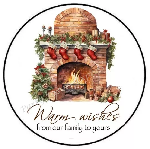 Warm Wishes From Our Family To Yours Sticker Party Favors Sticker ...