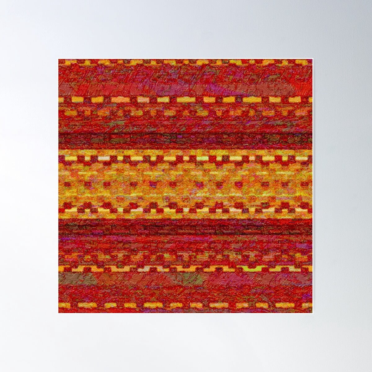 Warm Woolen Weaving Poster Wall Art, Modern Wall Decor For Living Room ...