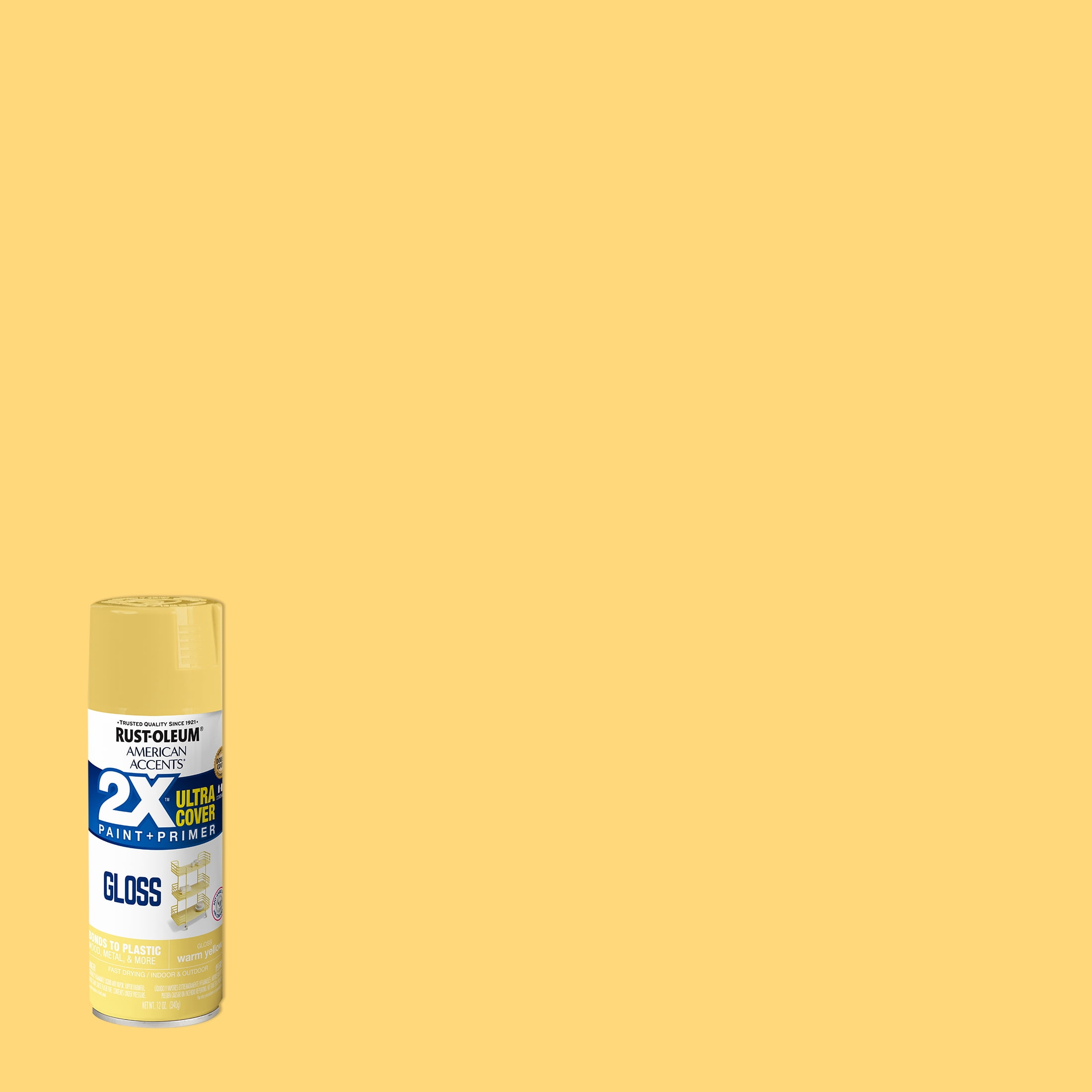 Warm Yellow, Rust-Oleum American Accents 2X Ultra Cover Gloss Spray ...