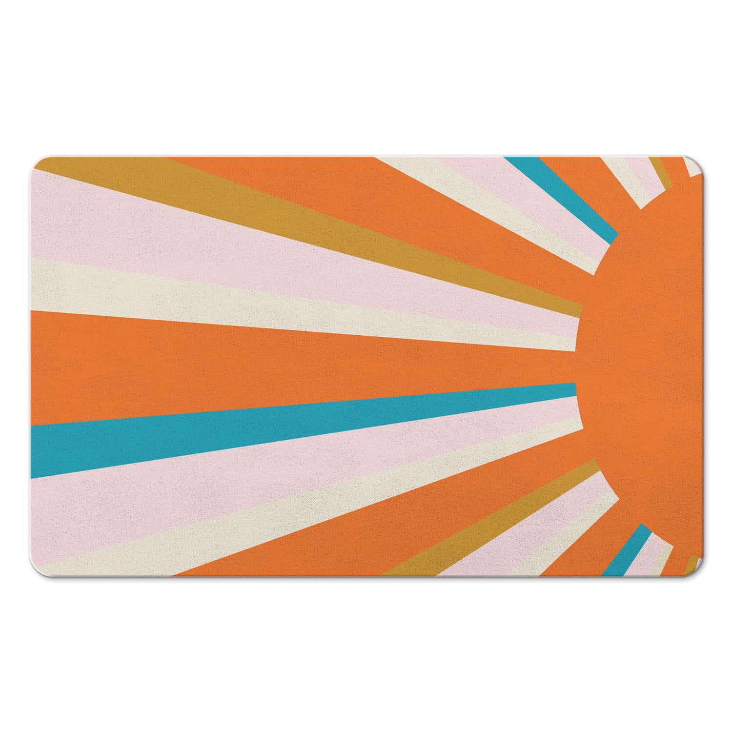 Warm Your Feet on Our Vintage Sun Bath Mat: Non-Slip, Soft and Colorful ...