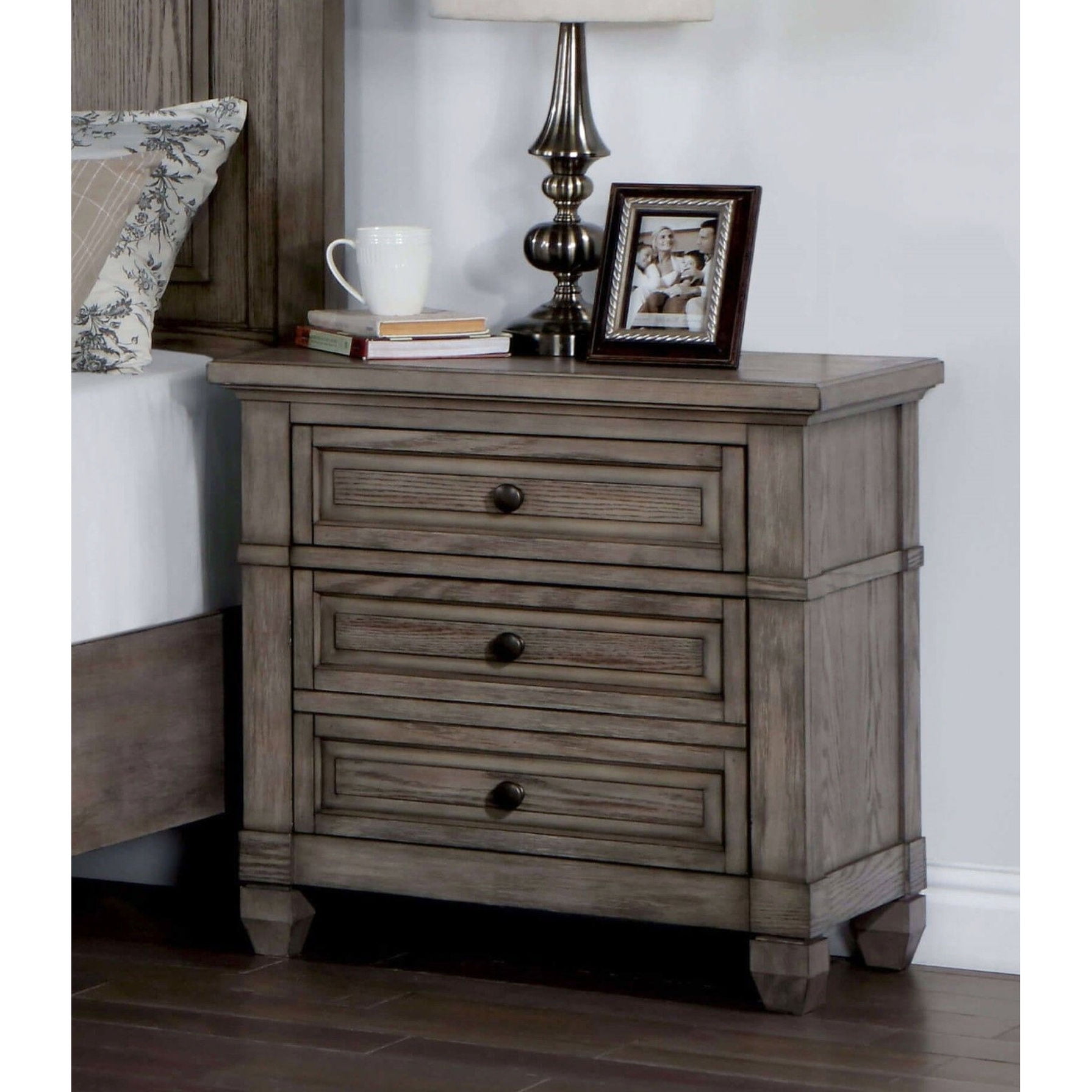 Warm gray tint - Ball-bearing glides for easy access - Bedside storage ...