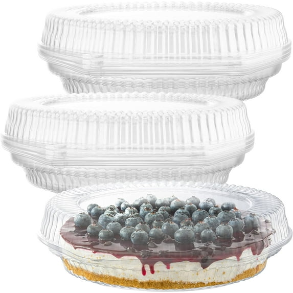 WarmHaven 10" Plastic Disposable Pie Containers with Hinged Locking ...