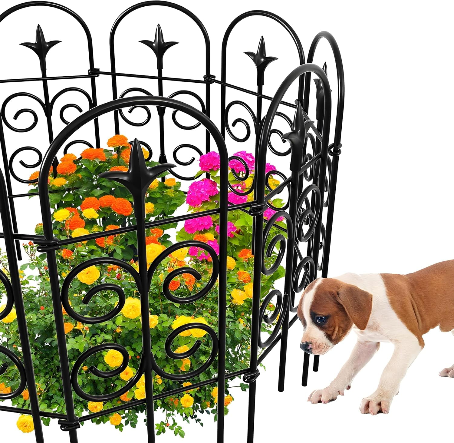 WarmHaven 8 Panels 32in(H)×10ft(L) Decorative Garden Fences and Borders ...