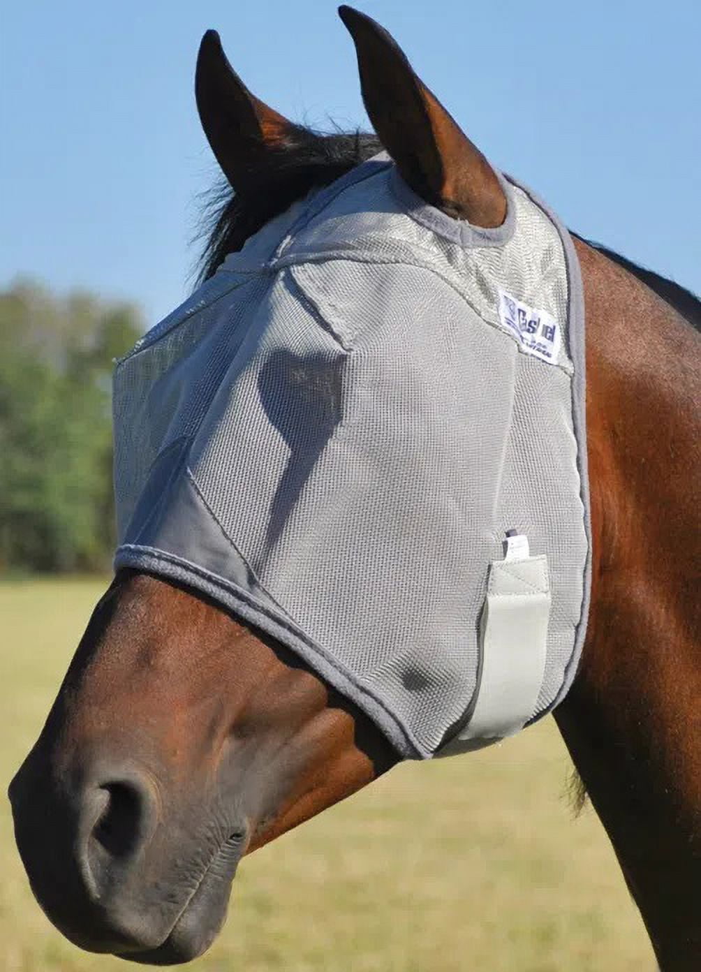 Cashel Crusader Standard Fly Mask w/o Ears | Gray | Warmblood - Walmart.com