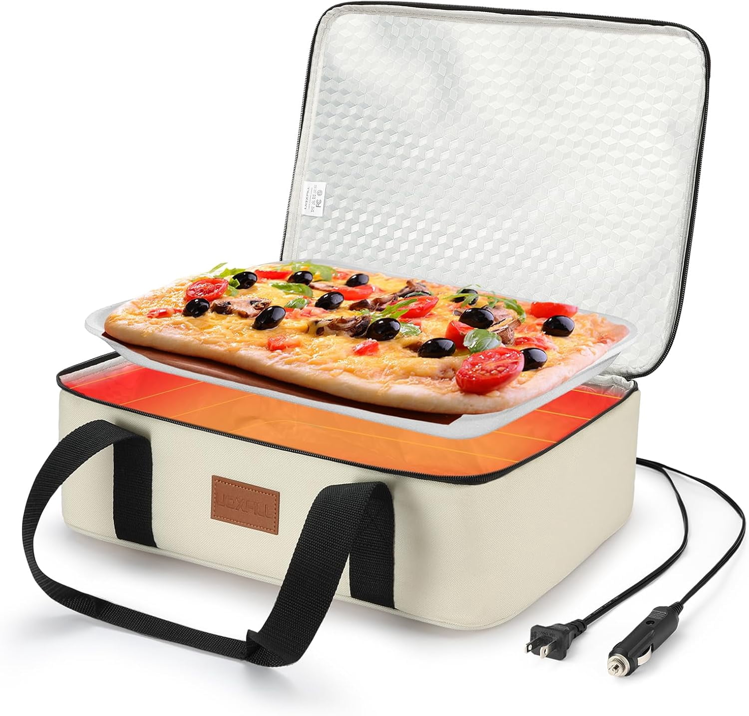 Warmer Casserole Carrier - Large Heated Lunch Bag for , 12V/24V/110V ...