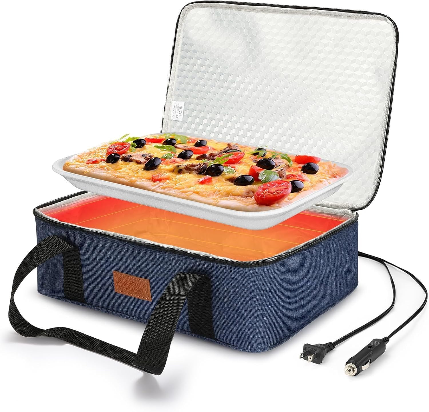 Warmer Casserole Carrier - Large Heated Lunch Bag for , 12V/24V/110V ...