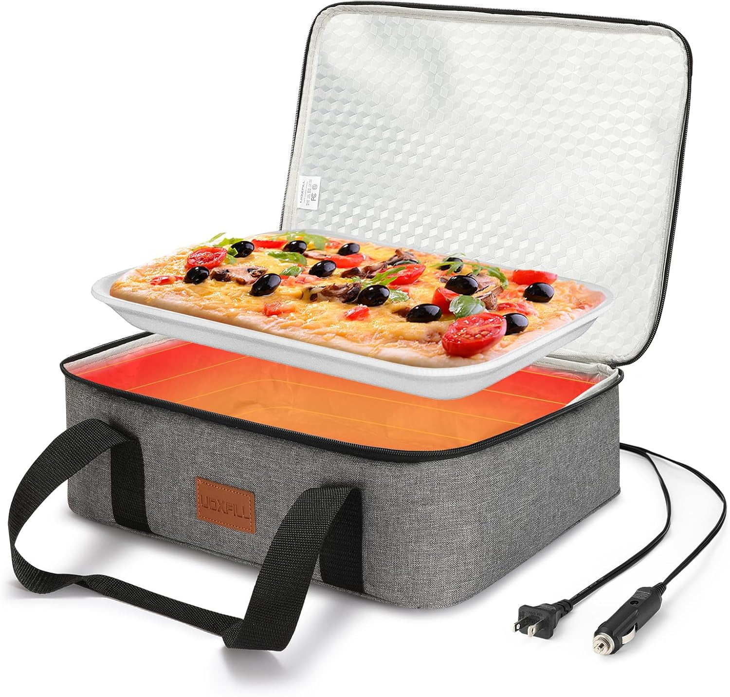 Warmer Casserole Carrier - Large Heated Lunch Bag for , 12V/24V/110V ...
