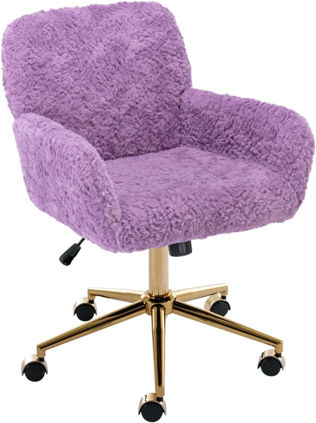Warmiehomy Furry Cute Office Chair- Modern Swivel Desk Chair with ...