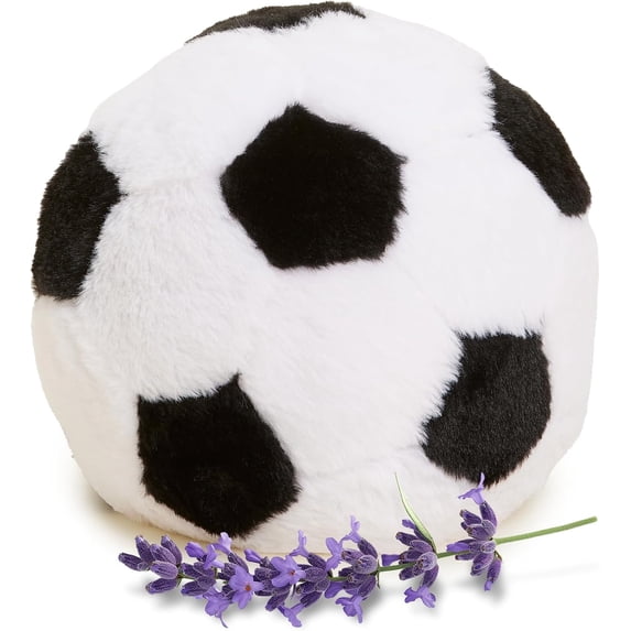 Warmies, Soccer Ball Stuffed Animals Plush Toy, 13", Black & White ...