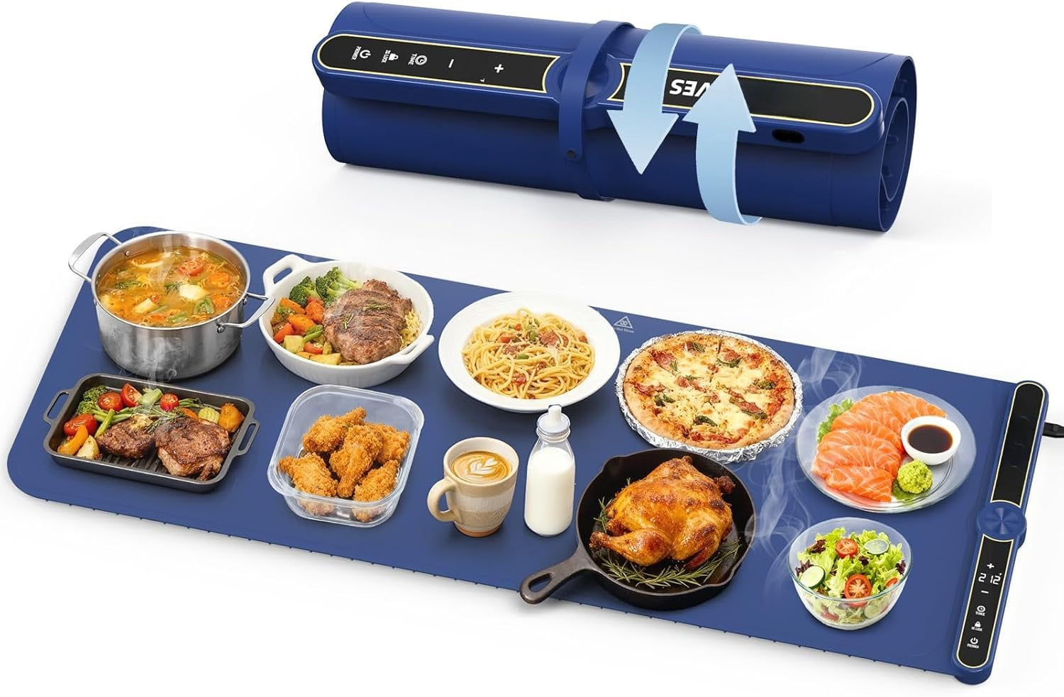 Warming Mat for 39.4"X15", 8S Rapid Heating Electric Warming Tray with ...