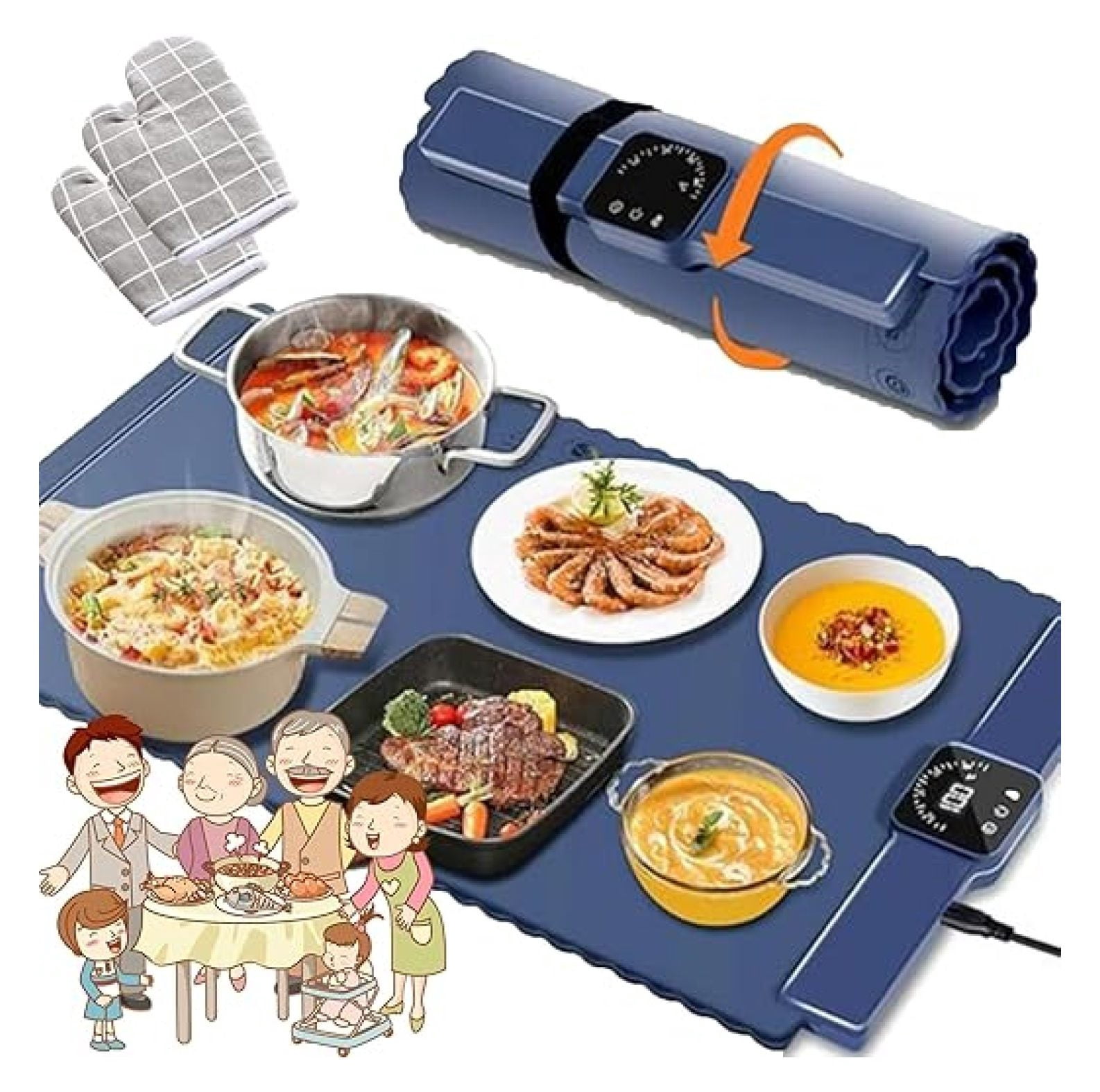 Warming Mat, Adjustable Warming Tray, Cookwithtimmy Adjustable Warming ...