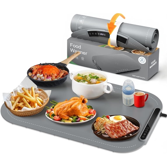 Warming Mat for Food, 3 Temperature Settings Electric Warming Tray ...