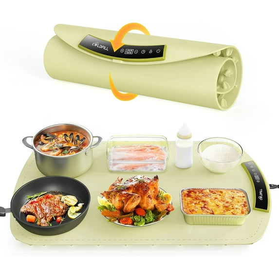 Warming Mat for Food - Electric Warming Tray with 8 Temperature ...
