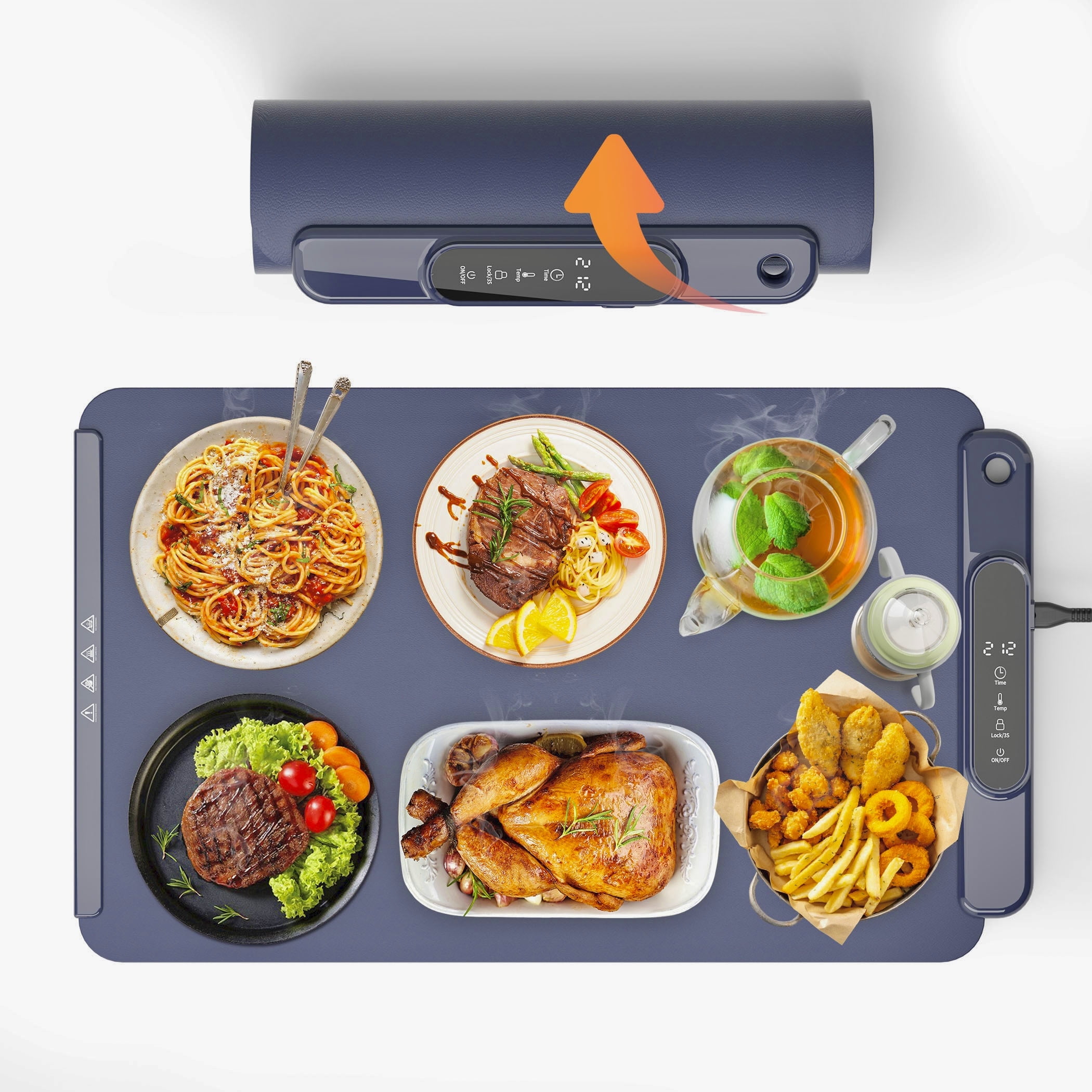 Warming Mat for Food – Electric Warming Tray with 9 Temp Settings, 6 ...