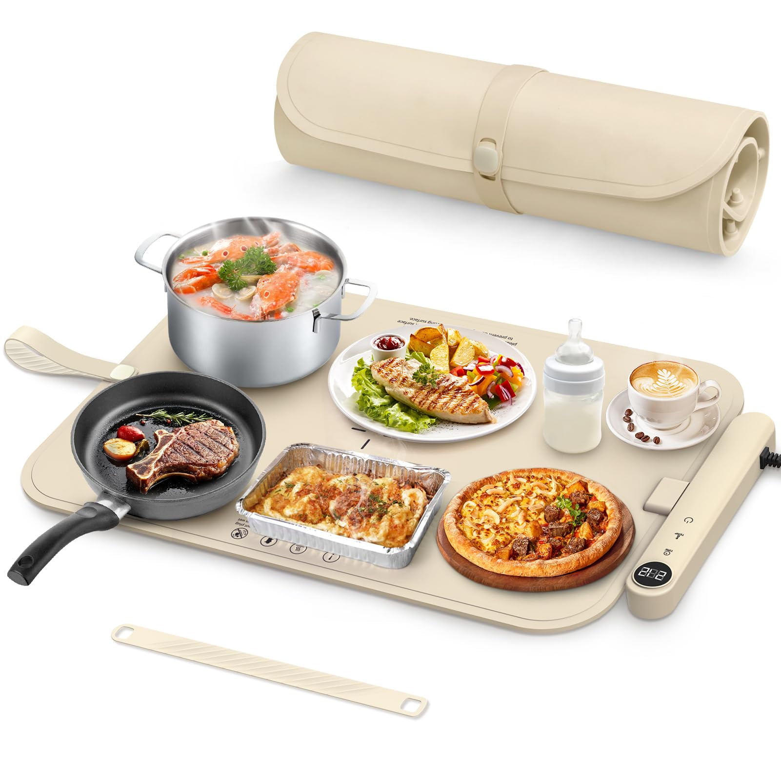 Warming Mat for Food, Upgrade Detachable Power Plug Warming Mat, Fast ...