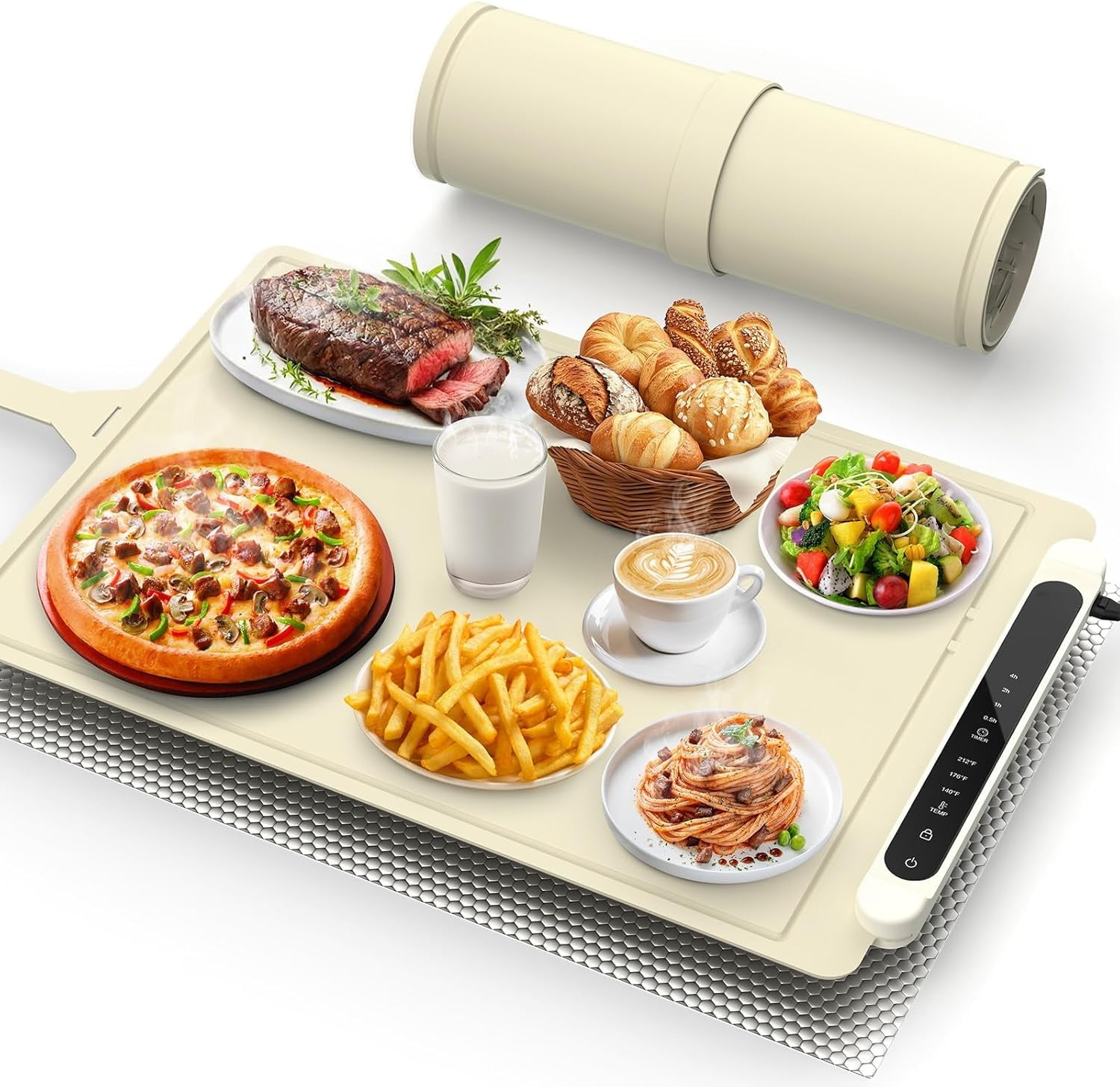 Warming Mat for Food Warmer Pad: 24"X16" Adjustable Foldable Silicone ...