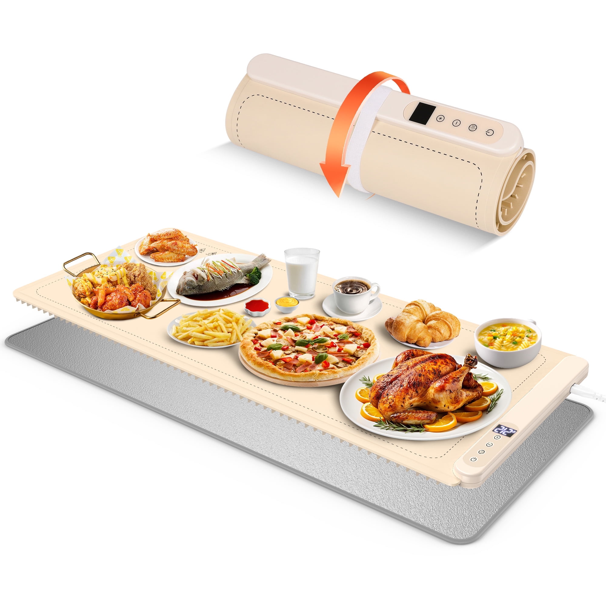 Warming Mat for Food, XXL 35"x16" Electric Warming Tray for Parties ...