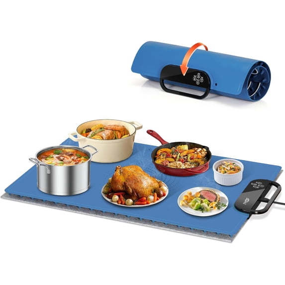 Warming Mat - Heating Warming Tray with 7 Temp Settings, 11-Hour Timer ...