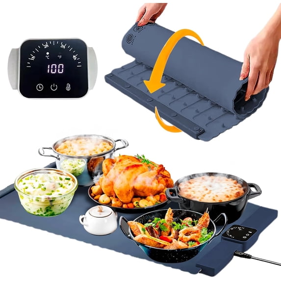 Warming Tray, Full Surface Heating, Portable Warmer Rolling Mat, Warmer ...