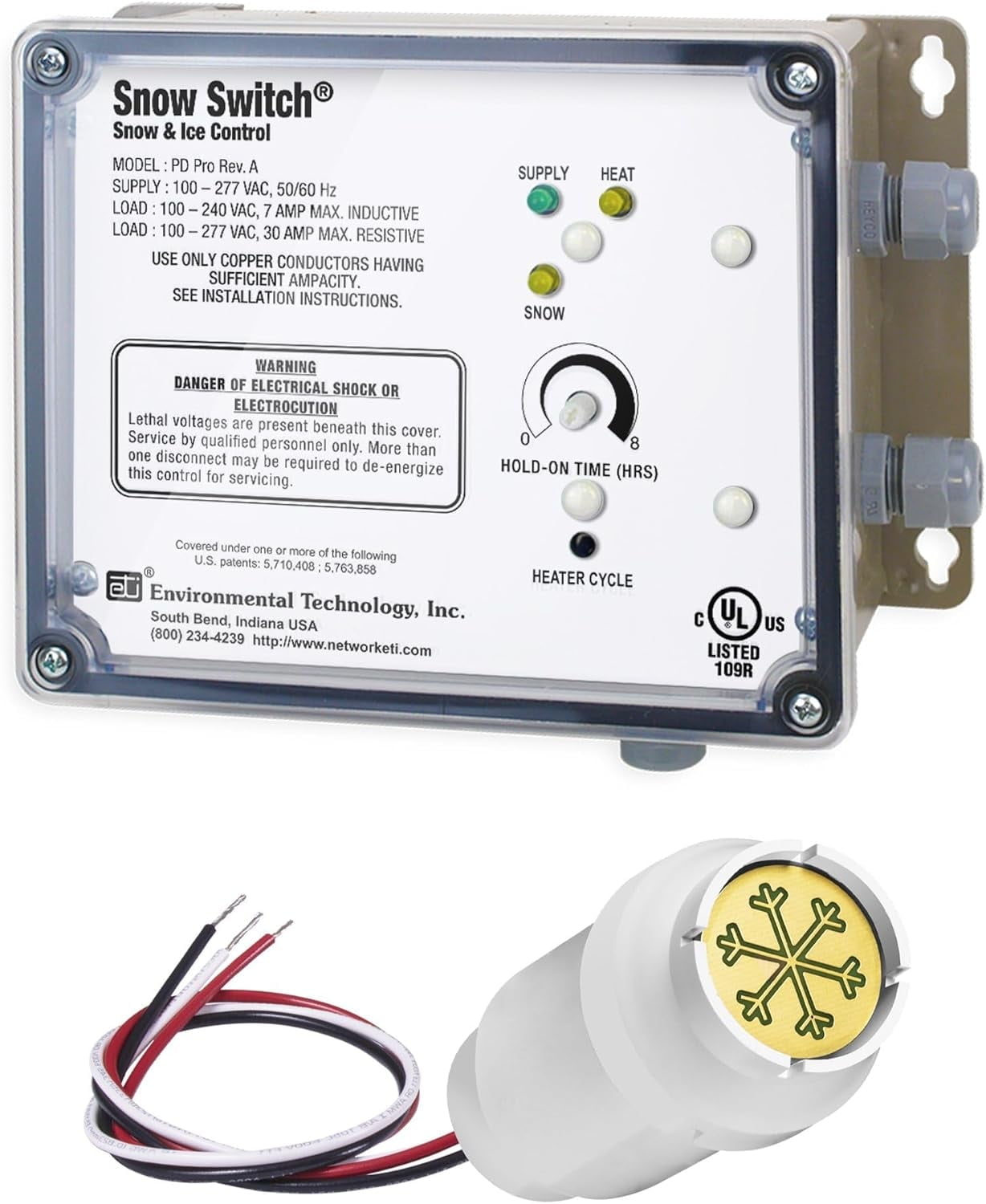 WarmlyYours Advanced Snow and Ice Melt Control with Air Sensor for Snow ...
