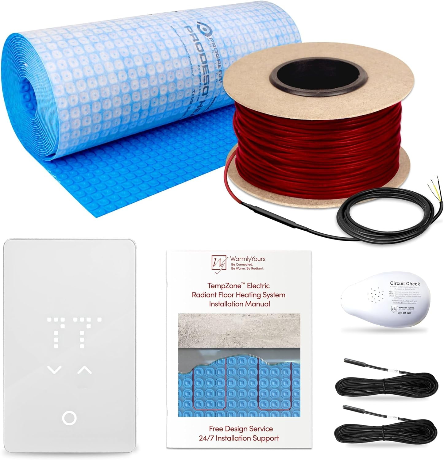 WarmlyYours Heated Floor System Cable Kit 135 sqft, Radiant Electric ...