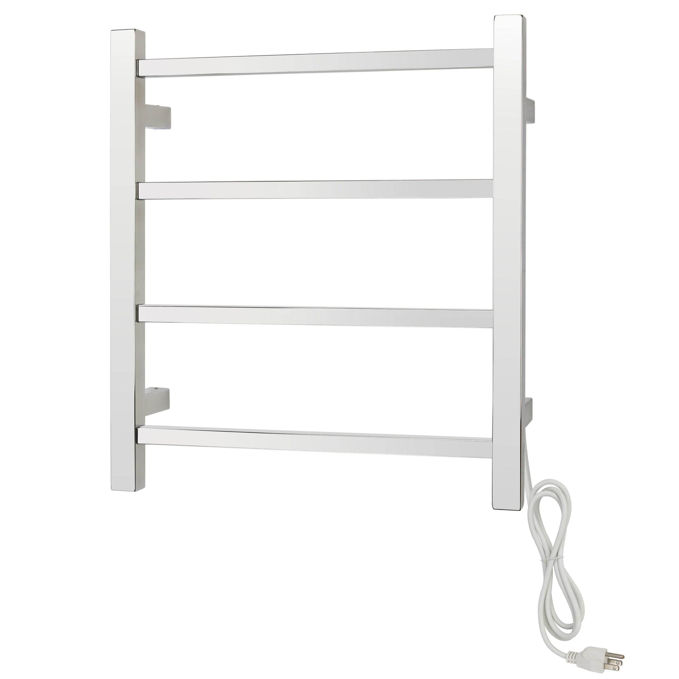 Heated Towel Rack, 4-Bar Towel Warmer Wall-Mounted Rack, Polished 304 ...
