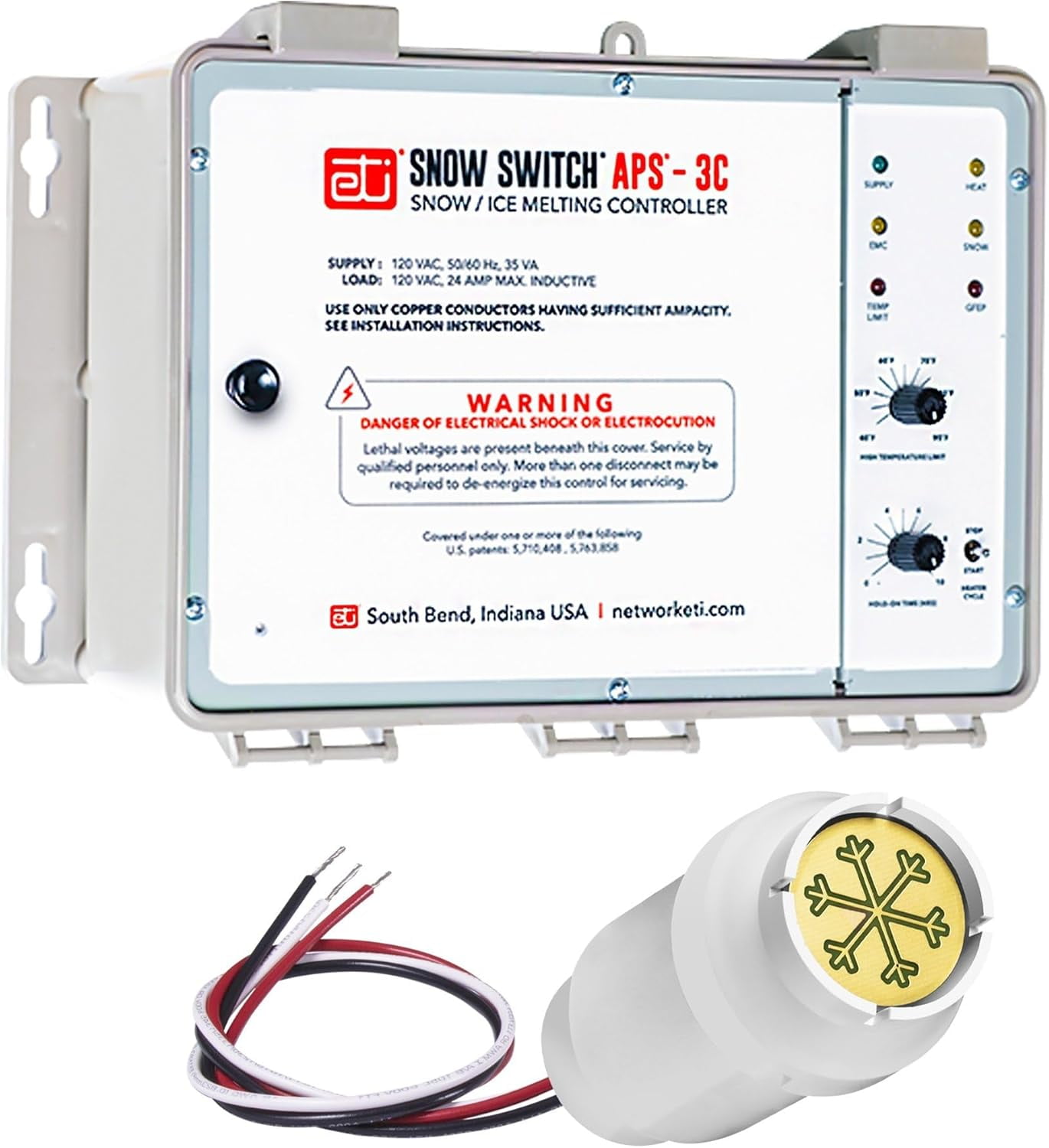 WarmlyYours Premium Snow and Ice Melt Control with Air Sensor for Snow ...