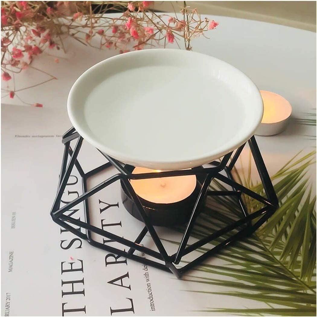 Warmself Black Delicate Romantic Ceramic Tealight Candle Holder Oil ...