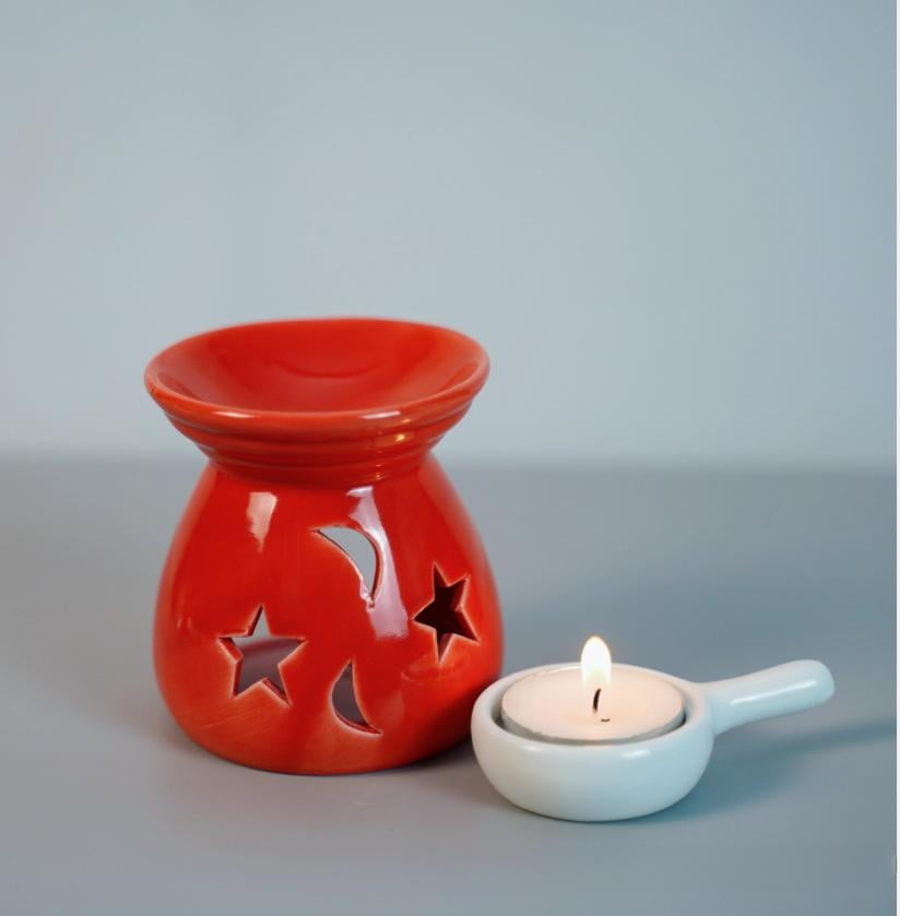 Warmself Ceramic Essential Oil Burner Tealight Candle Holder Decorative ...