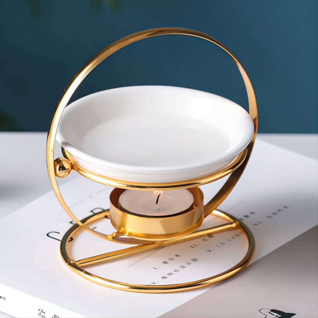 Warmself Delicate Romantic Metal Tealight Candle Holder Oil Burner ...
