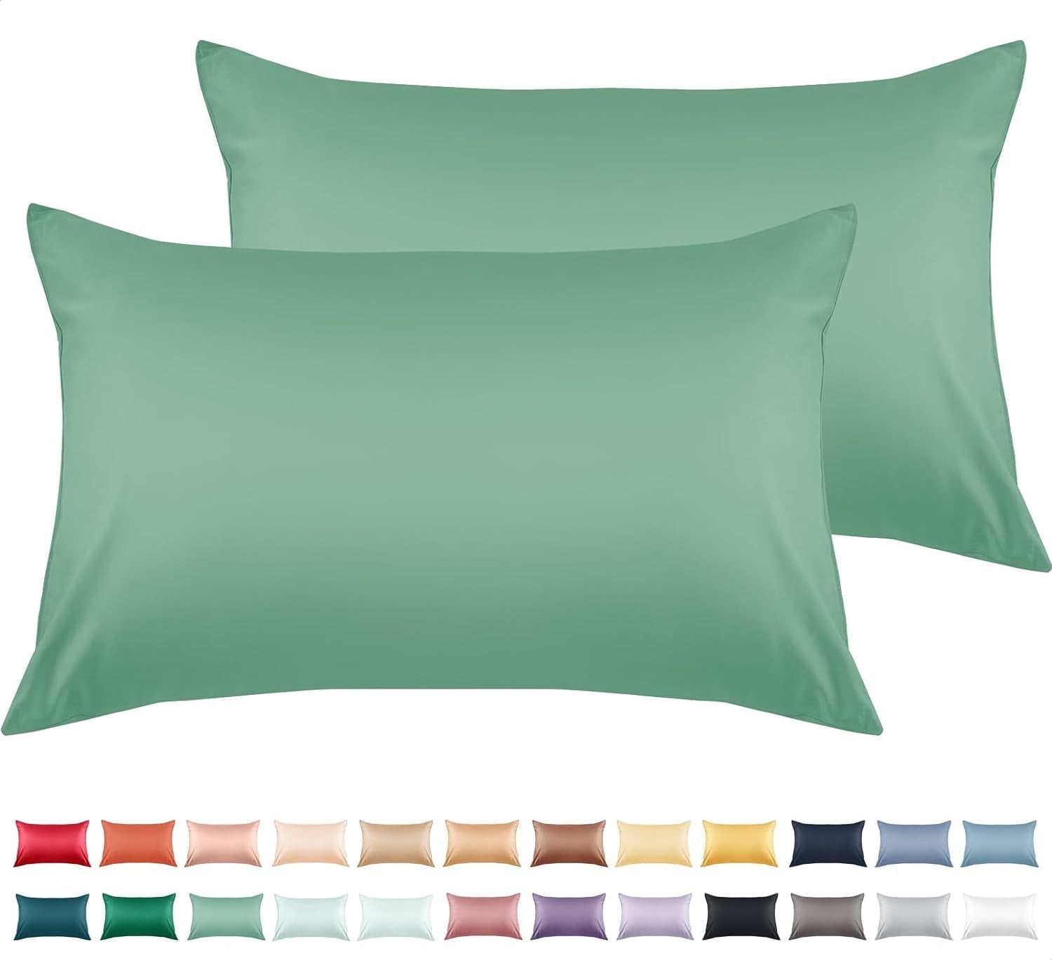 Warmstar 100% Cotton Pillow Cases Queen Size Set of 2, 600 Thread Count ...