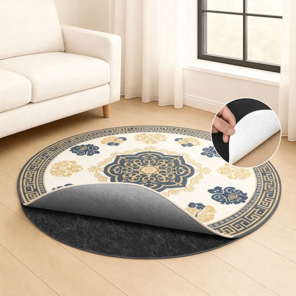 Round Rug Pads for Secure Fit and Floor Protection - Home Equipment