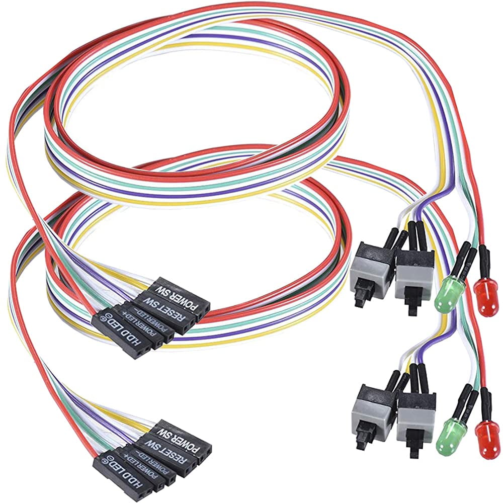 Warmstor 2 Pack Desktop KEF16 Computer Case Motherboard Switch Power ...