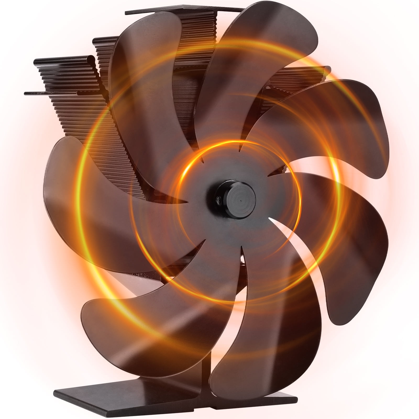 Warmtoo Heat Powered Stove Fan, 5/6/7 Blades Fireplace Blower for Log ...