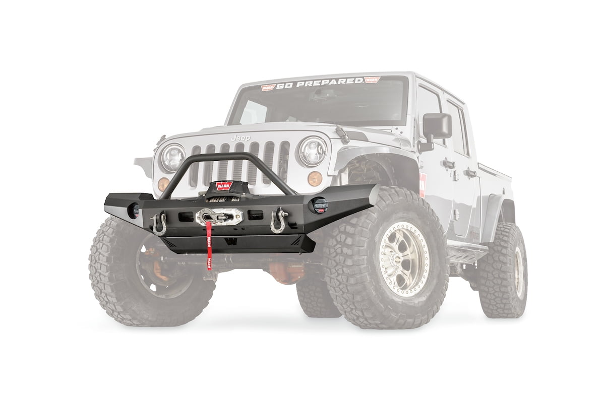 WARN 101465 Elite Series Full-Width Front Bumper for Jeep JK Wrangler ...