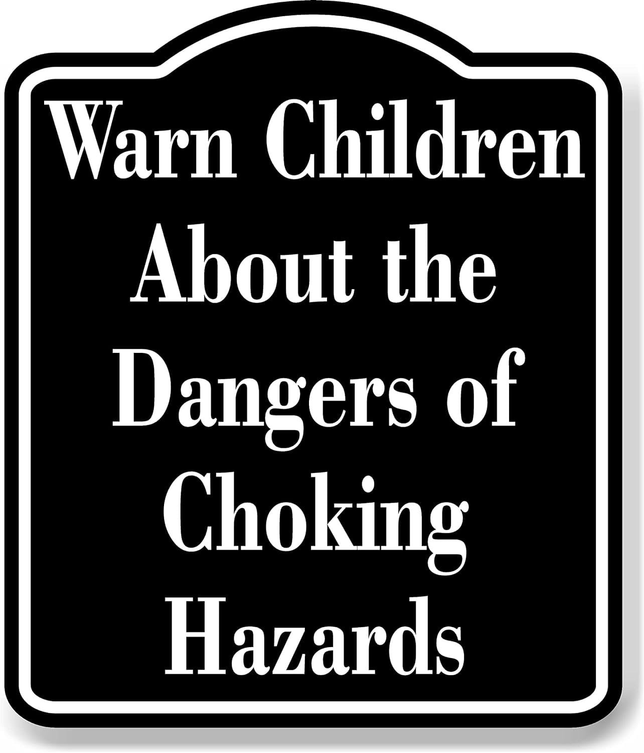 Warn Children About the Dangers of Choking BLACK Aluminum Composite ...