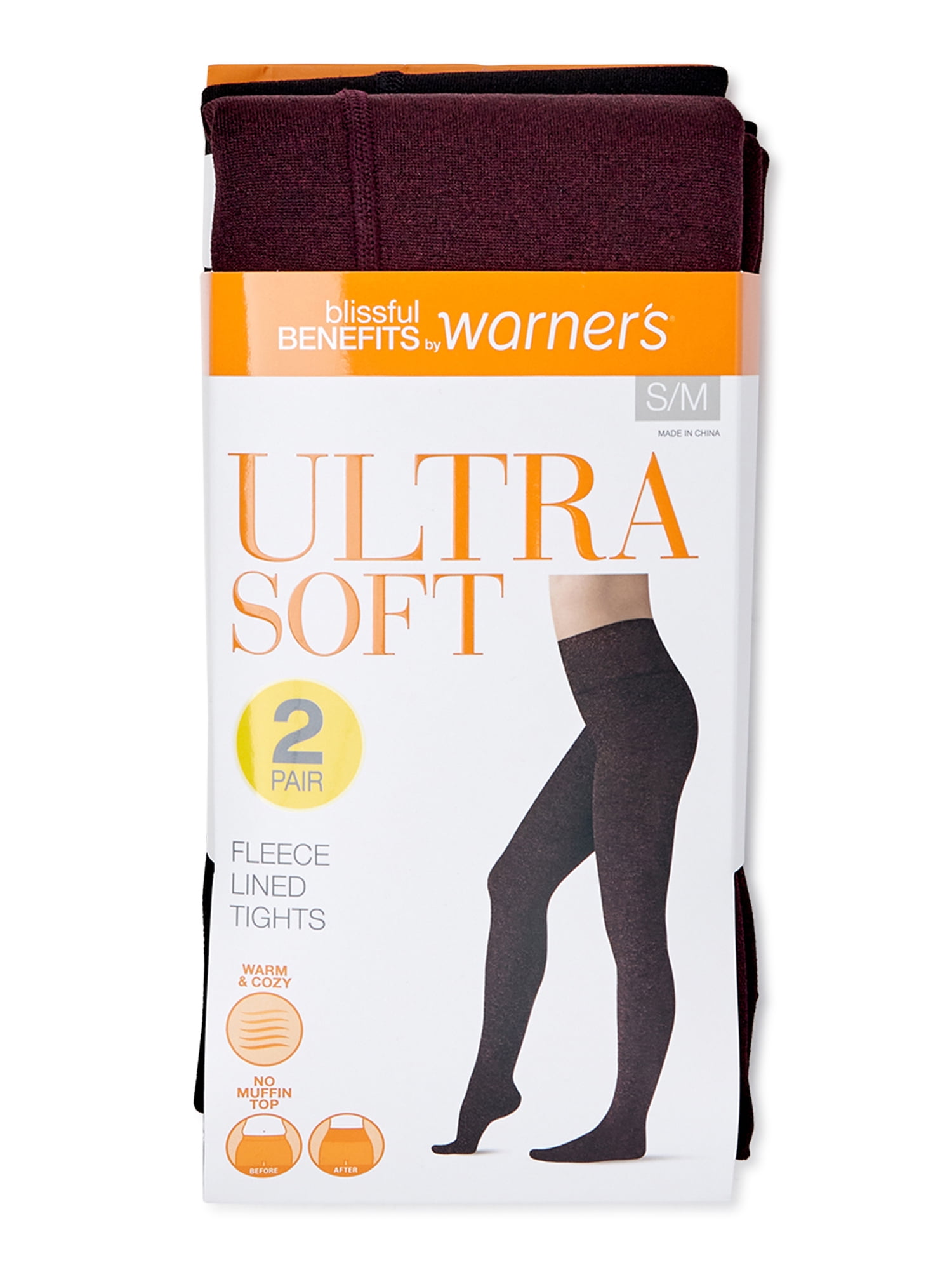 Warnaco Women's Fleece Lined Tights, 2-Pack - Walmart.com