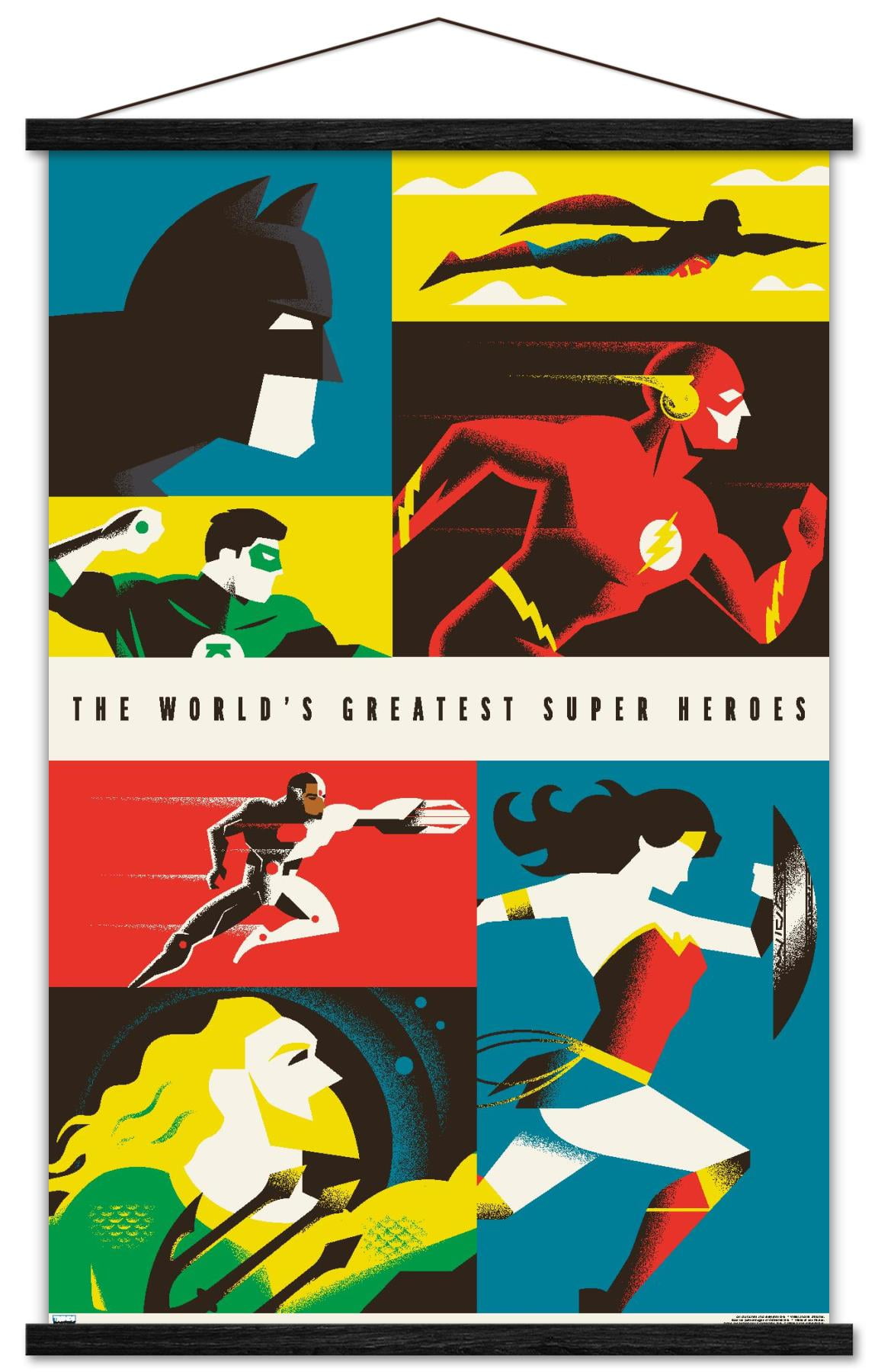 Warner 100th Anniversary - Justice League Wall Poster with Magnetic ...