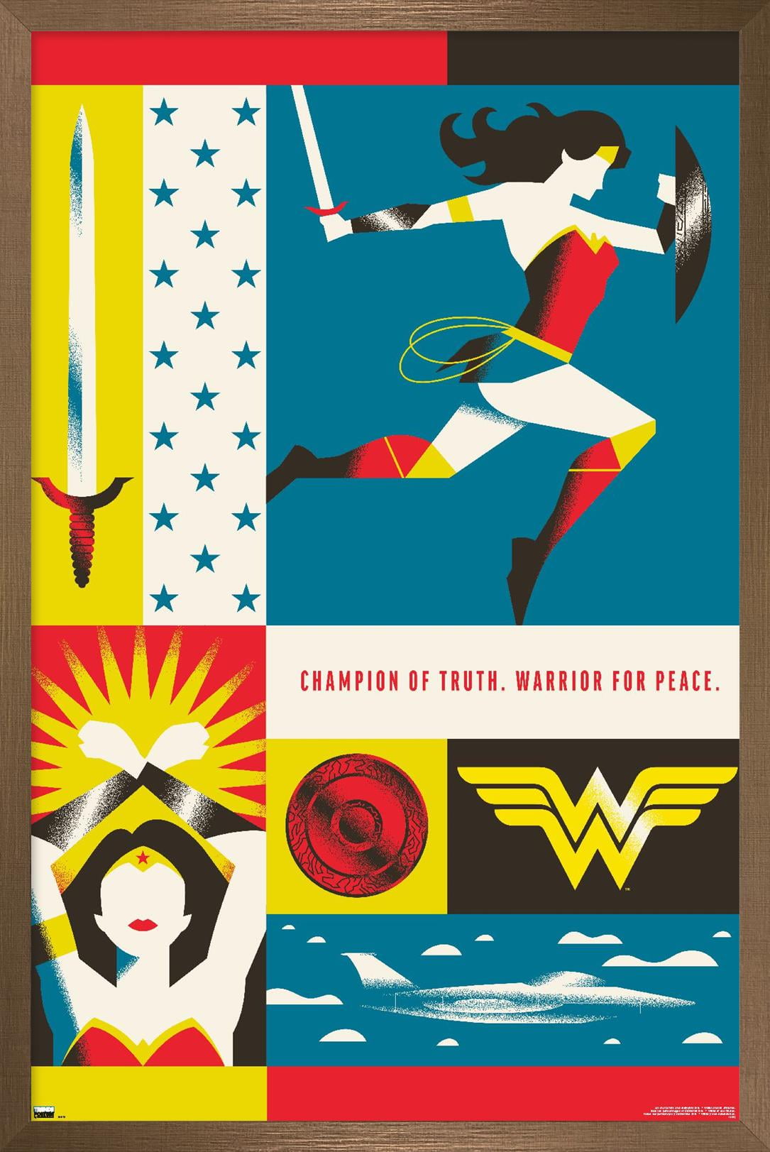 Warner 100th Anniversary - Wonder Woman Wall Poster, 14.725" x 22.375 ...