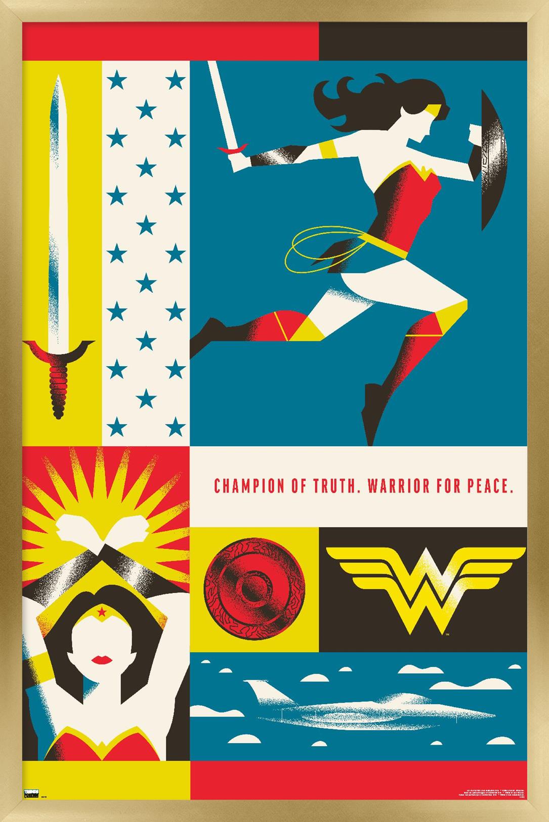Warner 100th Anniversary - Wonder Woman Wall Poster, 22.375" x 34 ...