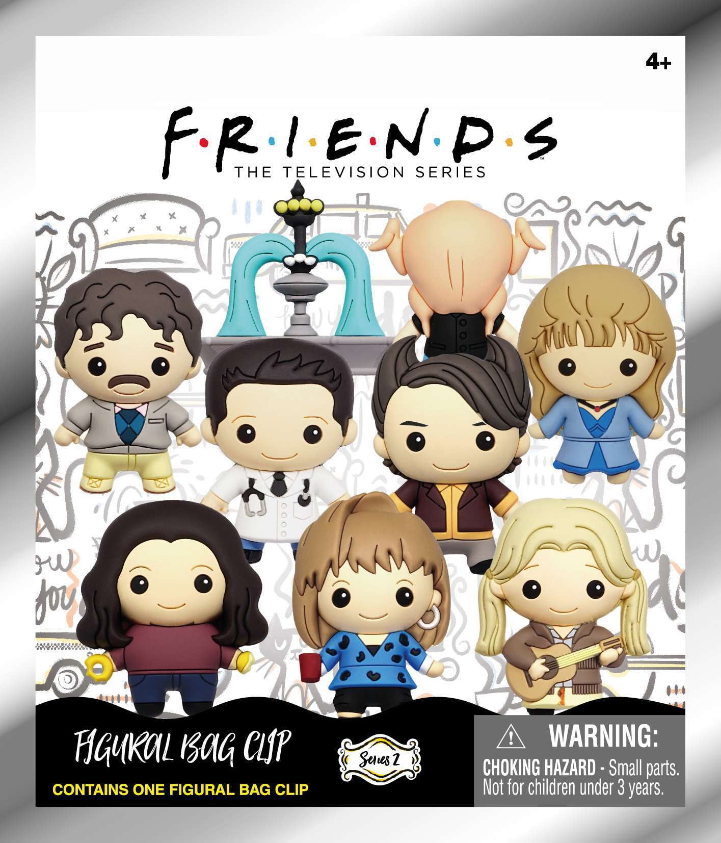 Warner Bros. 3D Figural Foam Bag Clip Friends Series 2 Mystery Pack (1 ...