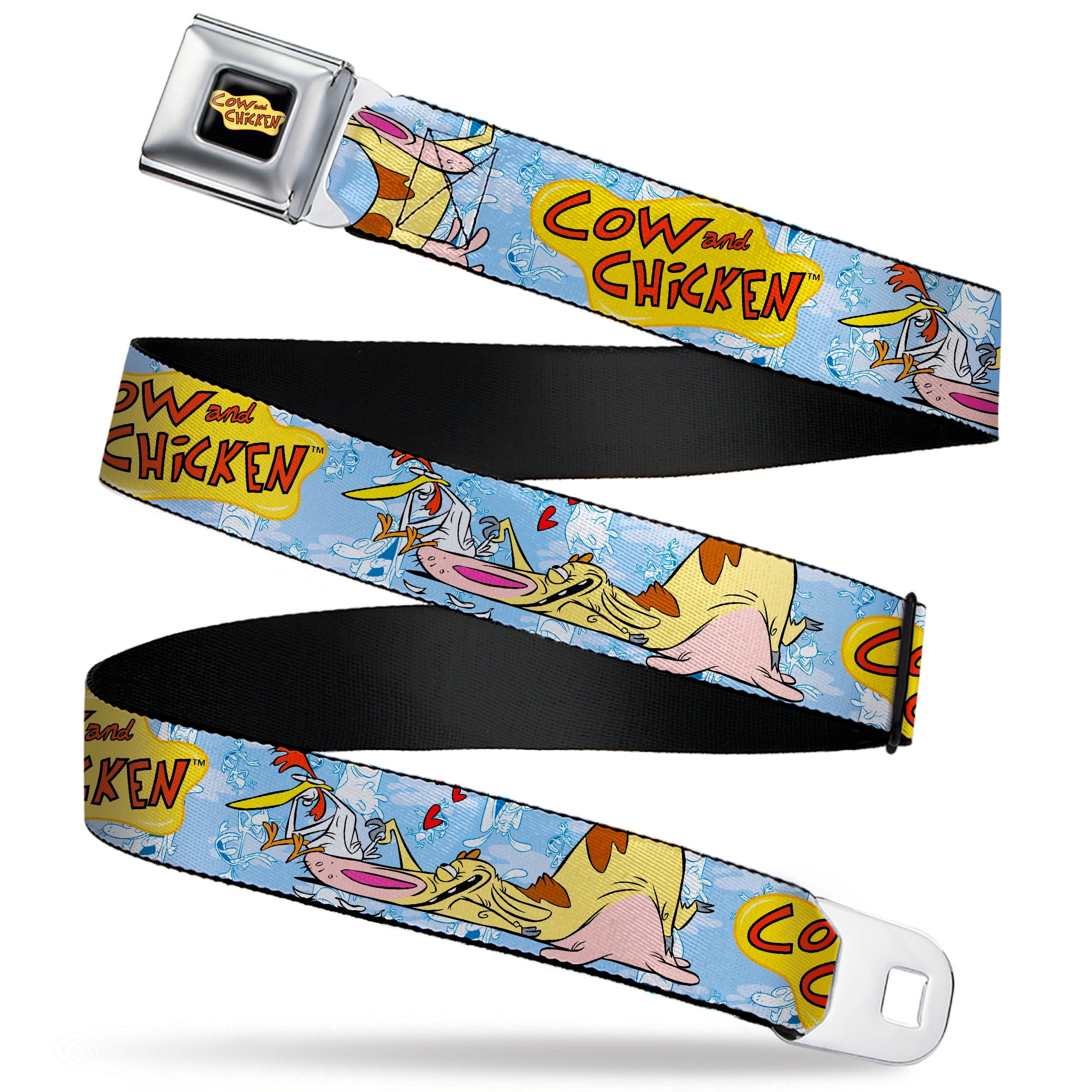 Cartoon Network Belt, Seatbelt Buckle Belt, Cow and Chicken Title Logo ...