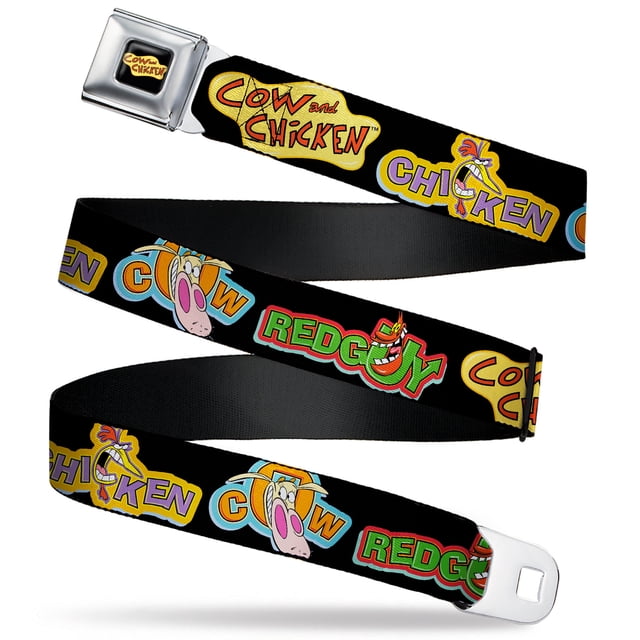 Cartoon Network Belt, Seatbelt Buckle Belt, Cow and Chicken Title Logo ...