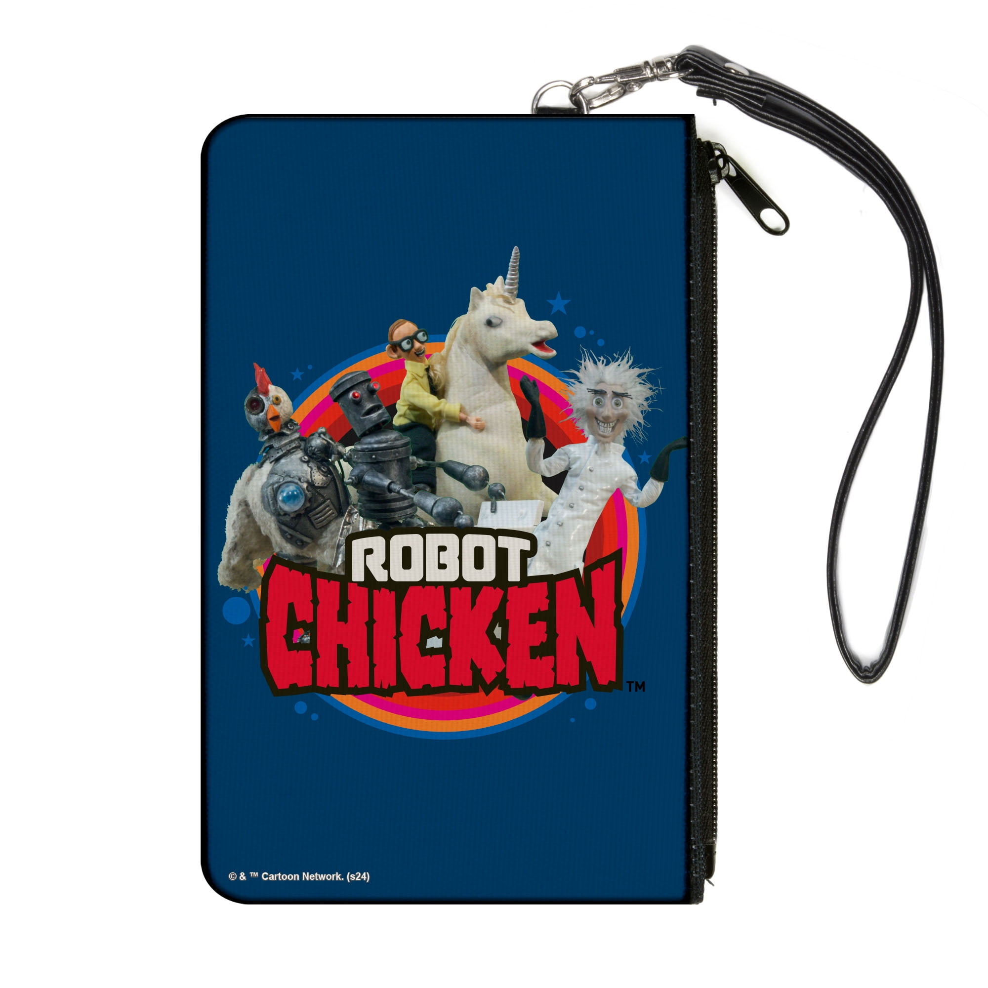 Warner Bros. Animation Wallet, Zip Clutch, Robot Chicken Title Logo and ...